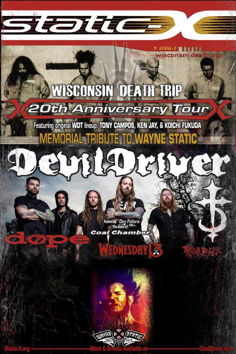 STATIC-X & DEVILDRIVER Announce WEDNESDAY 13 and RAVEN BLACK as ...