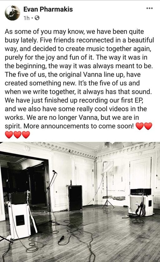 Original VANNA Lineup Back Together to Record New EP - OUTBURN ONLINE