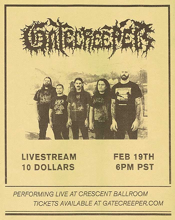 GATECREEPER Announces First Livestream Concert - OUTBURN ONLINE