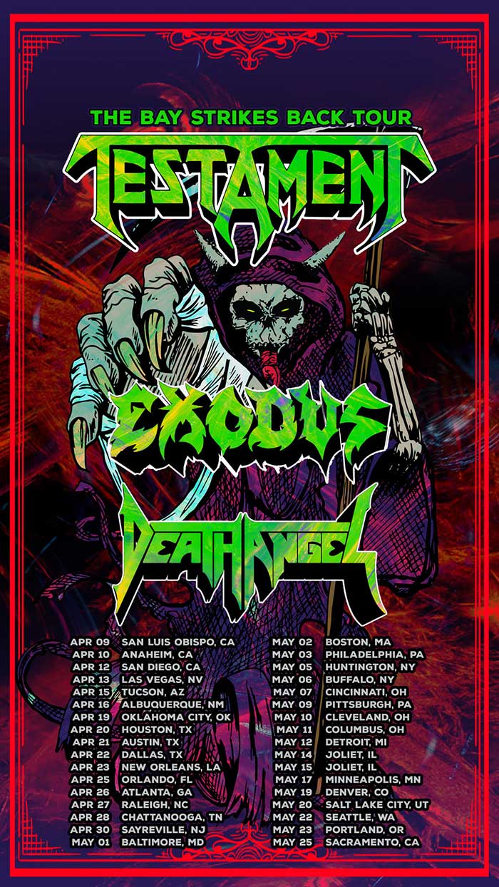 TESTAMENT Announces New Lineup Plans and Upcoming Tour - OUTBURN ONLINE