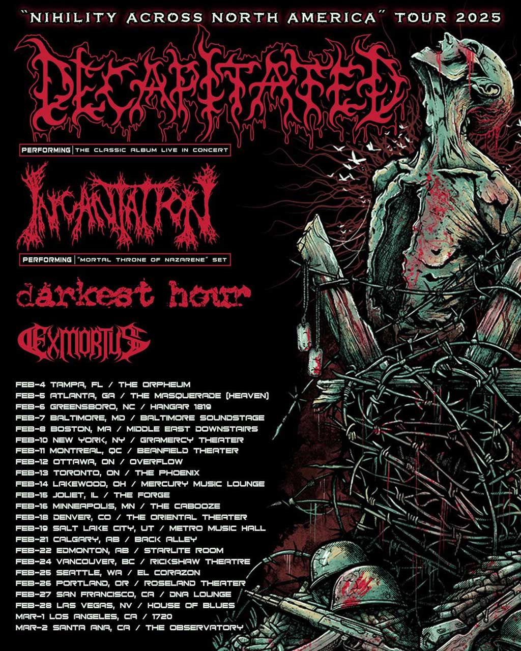 DECAPITATED to Kick Off North American “Nihility Tour” with INCANTATION ...
